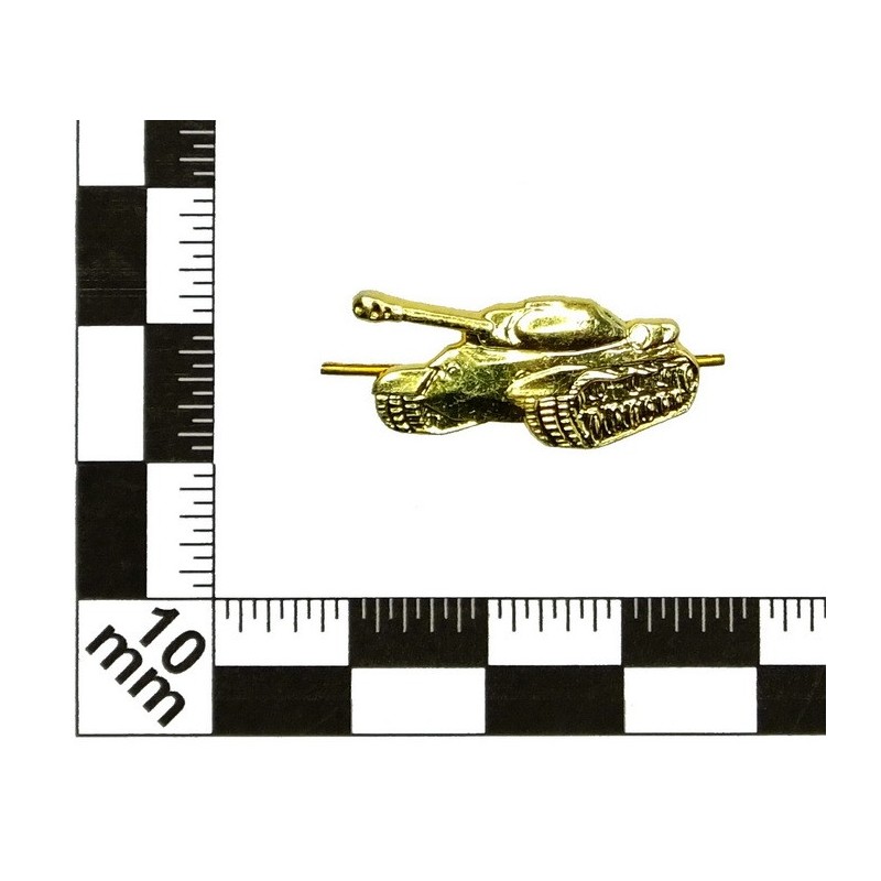 "Tank Troops" branch insignia, gold, left