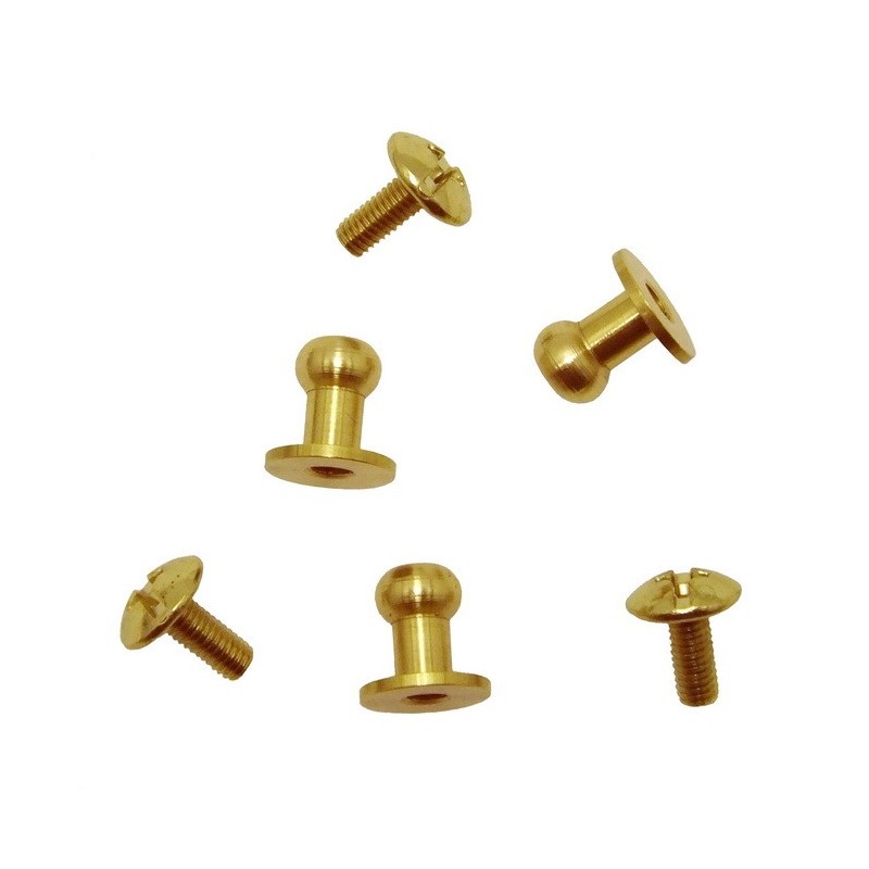 Mosiężny knopik, z wkrętem, DIYS