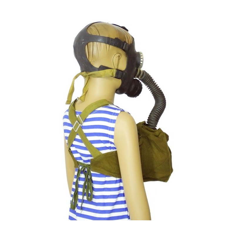 PDF-DA gas mask (children 3-7), black, chest bag