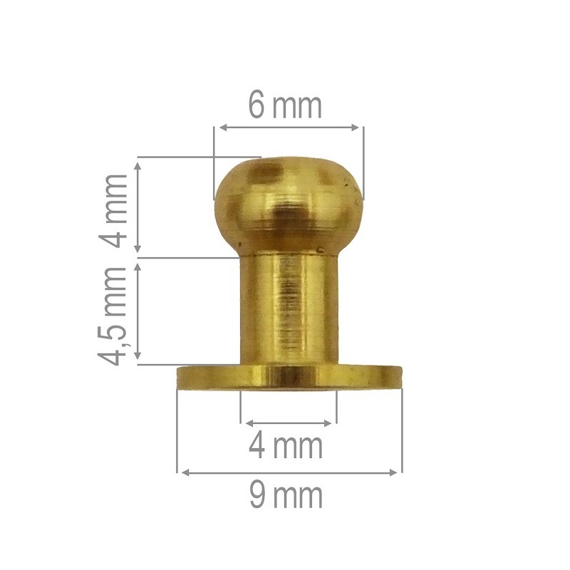 10x Fastener set - leather and knob, DIYI