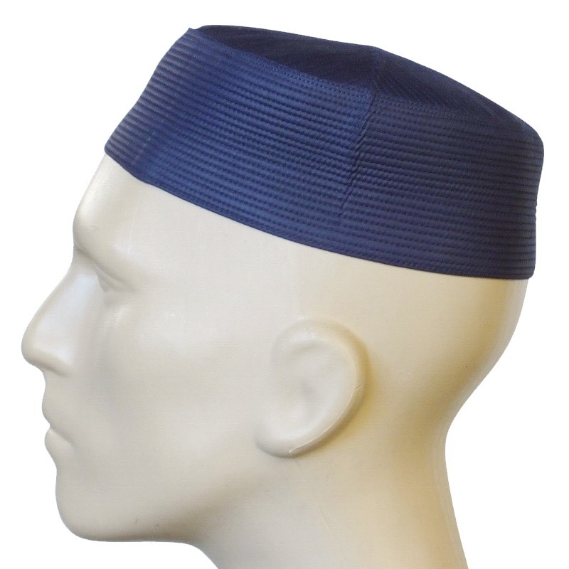 Quilted cap-turban, Blue