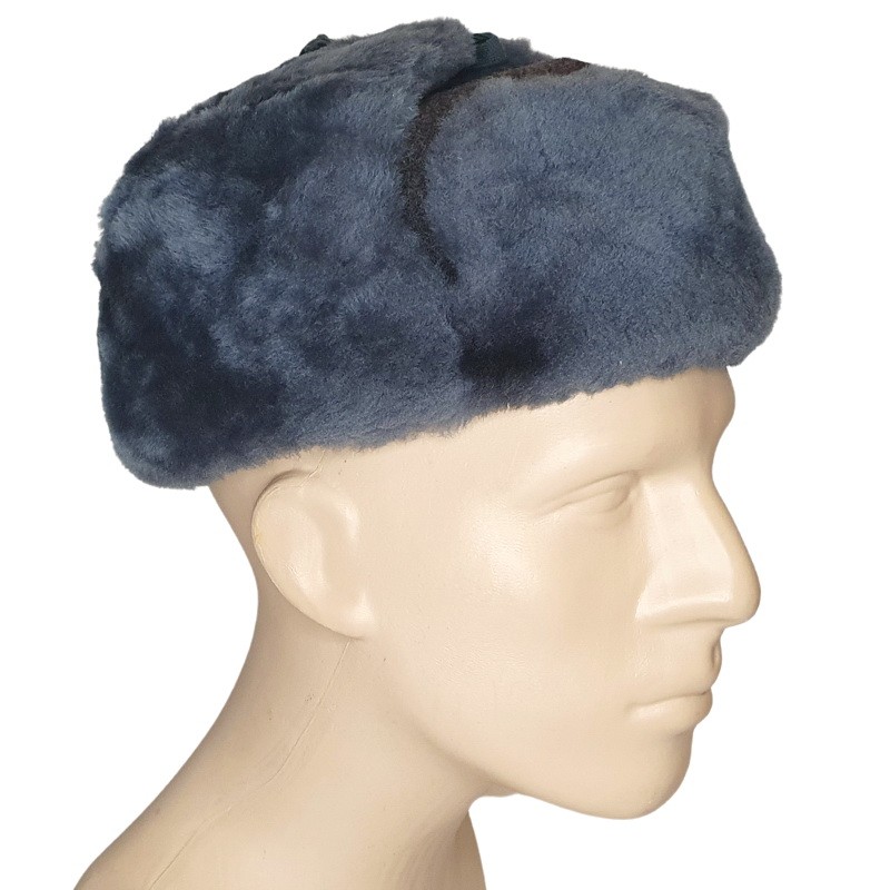 Winter cap "Ushanka" - officer, natural fur