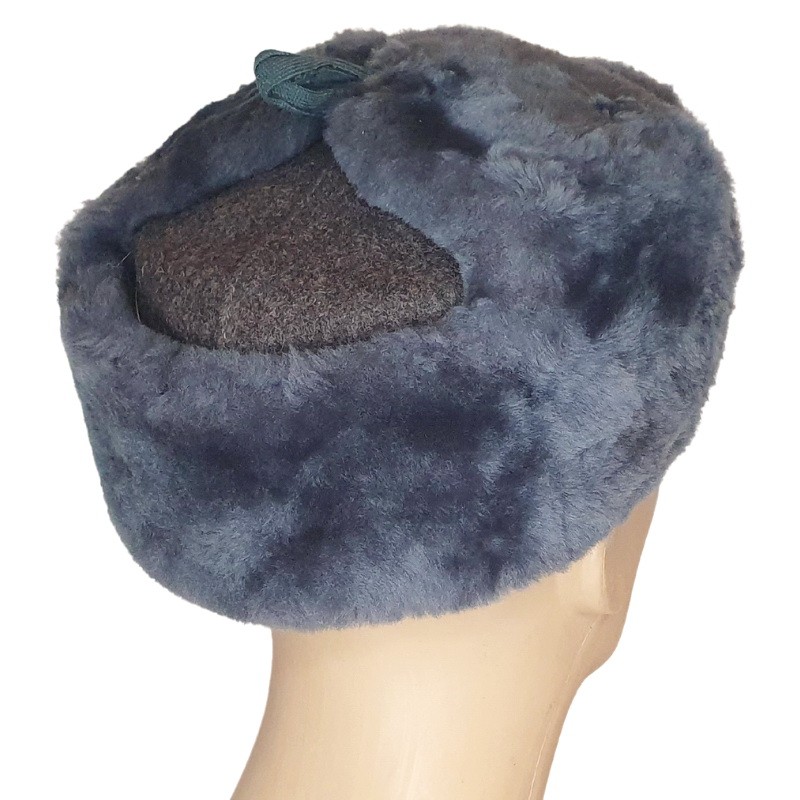 Winter cap "Ushanka" - officer, natural fur