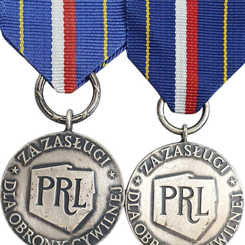 Medal "Merit for the Civil Defence", silver, with big ring