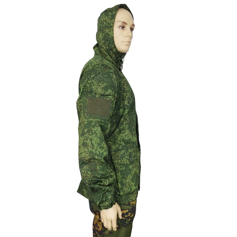 "Yenot" FRP - buttoned, hooded blouse, Digital Flora