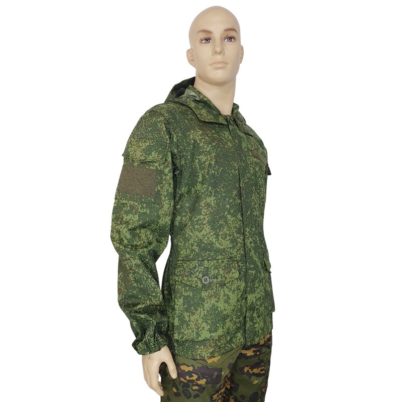 "Yenot" FRP - buttoned, hooded blouse, Digital Flora