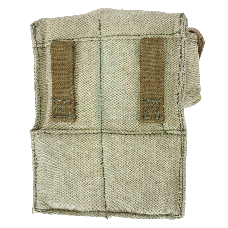 AK magazine pouch (3 mags capacity), brown leather, sand-green