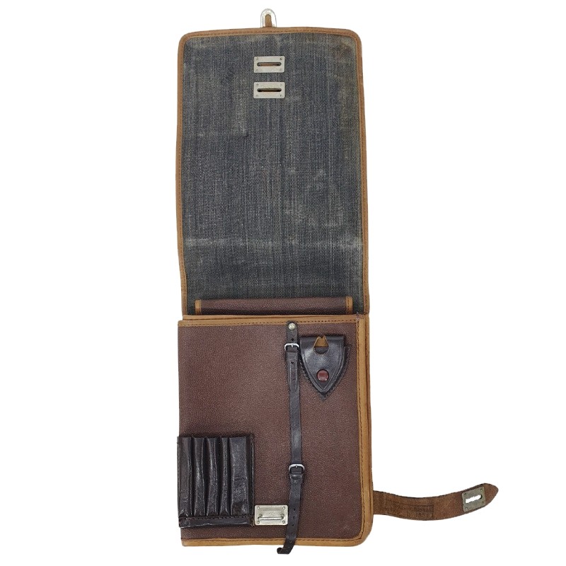 Officer map case, m43, kierza, bright leather