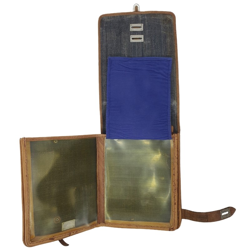Officer map case, m43, kierza, bright leather