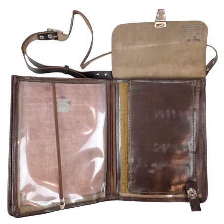 Officer map case, leather, used